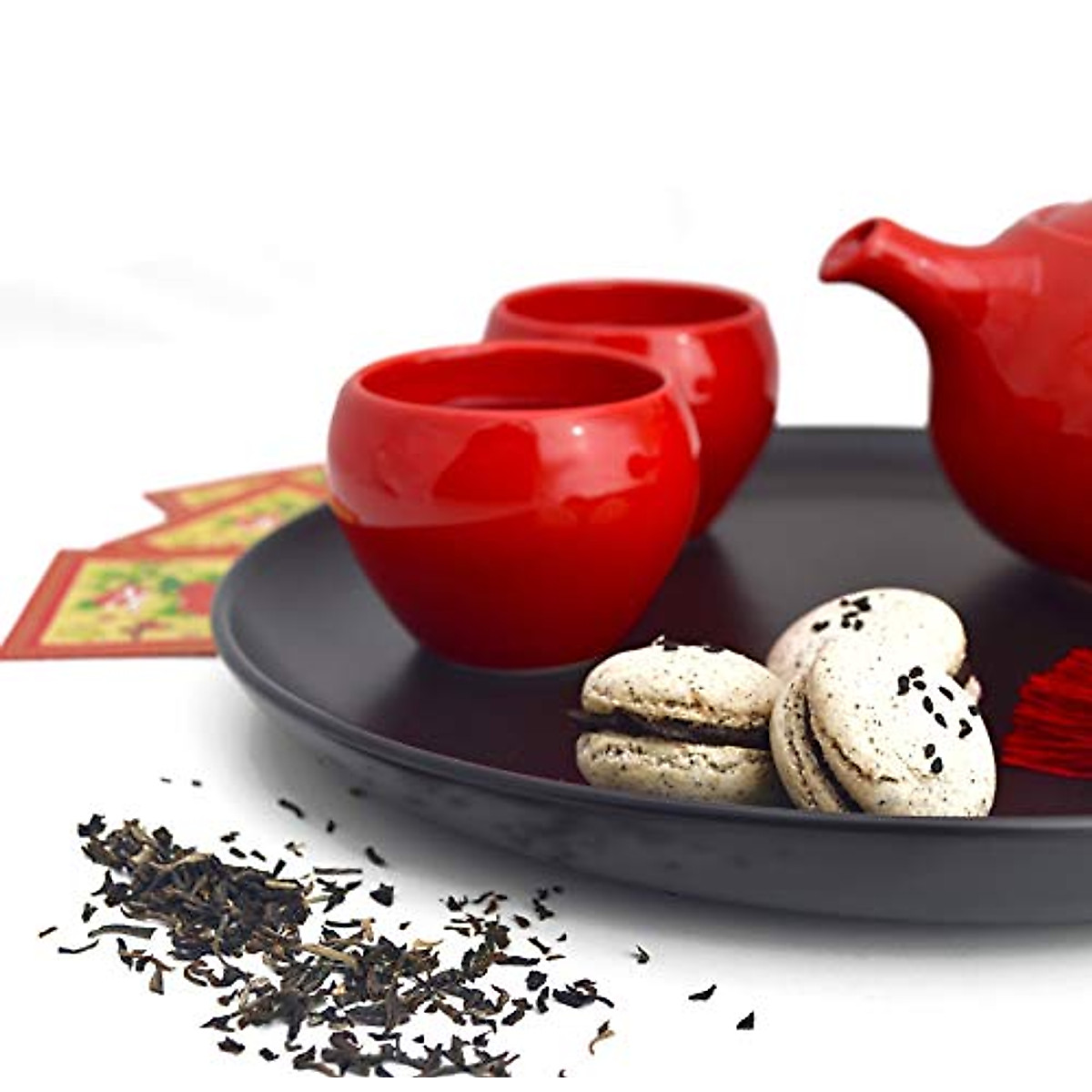 Maia Ming Designs | EVA Serving Platter | Black Matte Stoneware | Modern Tea Tray with Ergonomic Rim | Inspired by Eva Zeisel | Design Award