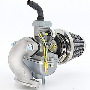 PZ20 Carburetor Replacement for Kazuma Baja 50cc -125cc TaoTao 110B NST SunL Chinese Quad 4 stroke ATV 4 wheeler Go kart Dirt Bike CRF50F XL75 CRF80F XR50R with 35MM Air Filter +Inlet Pipe Manifold