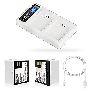 2-Pack 2440mAh Rechargeable Battery with LCD Dual Charging Station fit for Arlo Pro, Arlo Pro 2 Camera