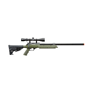 Powerful MB13 APS SR-2 Metal Bolt Airsoft 450 FPS Single Bolt Action Sniper Rifle with 3X Scope, Speed Loader and 0.20g 6mm BBS, Color Green