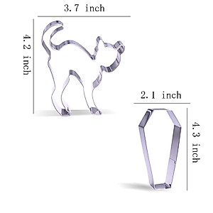 Large Halloween Cookie Cutter Set - 7 Piece - Stainless Steel