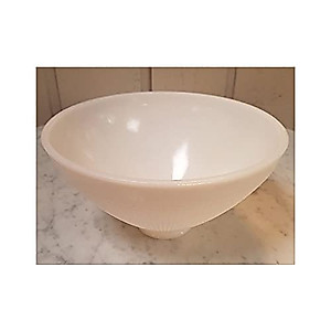 B&P Lamp 10 Inch Diameter I.E.S Style White Opal Glass Reflector Shade with Waffle Pattern Glass - Perfect Fit for Floor Lamps and Mogul Sockets