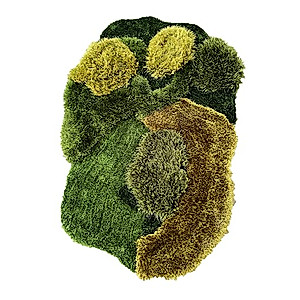 lzteck Patchwork,Abstract,Geometric Shag, Artificial Grass Area Rug, Fake Grass Moss Tundra Rugs, Fluffy Kids Toddles Carpets, Living Room,Nursery Mats,Balcony,Patio Rugs 2.6x3.9ft