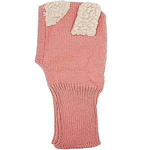 Baby Girls Boys Winter Hat Scarf Earflap Hood Scarves Caps (Pink)