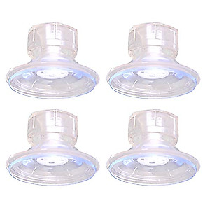 Amosfun 4 Pcs Suction Hooks Cups Cup with for Shower Sponge Glass Holder Window Without-Strong Suction Plastic Suction Cup Wall Hangers Sucker Pads with a Bolt for Bathroom Kitchen Windows Glass