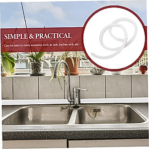 Angoily Water Strip Sink Flume Water Barrier Tub Dam Water Stopper for Shower Bath Tub Side Water Guard Wet Room Floor Barrier Kitchen Splash Guard Shower Dam Water Stopper White Tpe