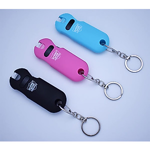 Streetwise Smart 24,000,000 Stun Gun Keychain Rechargeable with LED Flashlight - Personal Defense Equipment - Protection Keychain - Teal