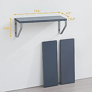 TFER Floating Wall Shelves for Bedroom/Bathroom, Set of 3, Hanging Shelf for Living Room/Kitchen/Laundry Room, Wall Mounted Shelves, Rustic Wood Shelves Great Value Halloween Decoration | Grey02