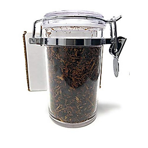 Friendswood Mercantile, Small Acrylic Pipe Tobacco Humidor Jar with Boveda 69 2-Way Humidity System 2 oz Capacity