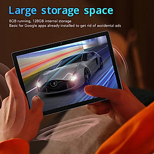 10.1 Inch Phone Call Tablet for Android 11.0, 8GB 128GB Octa Core Touch Screen Gaming Tablet, BT5.0 5G WiFi Business Cellphone Tablet, for Learning, Working, Office, US Plug (Gray)