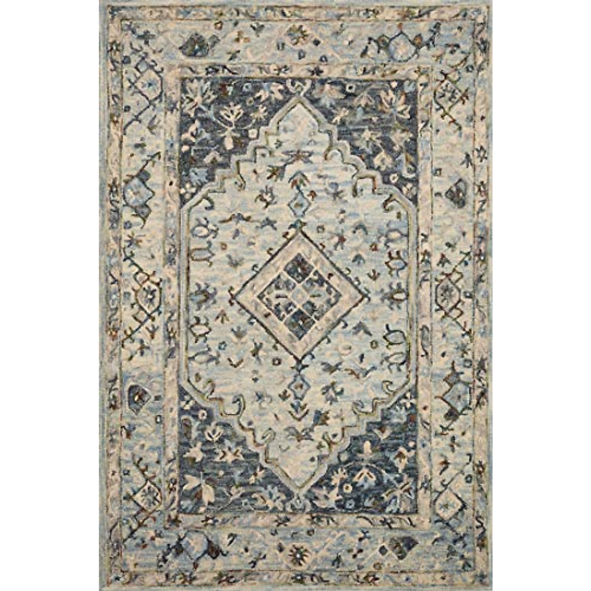 Loloi II Beatty Collection Traditional Oriental Area Rug, 2'-3" x 3'-9", LT. Blue/Blue