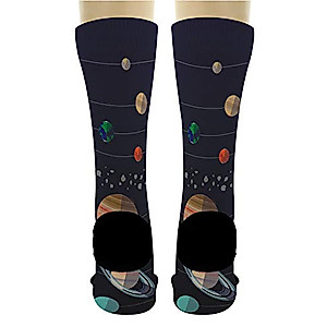 Galaxy Gifts Planet Sock Space Related Gifts for Astronomers Space Socks 1-Pair Novelty Crew Socks