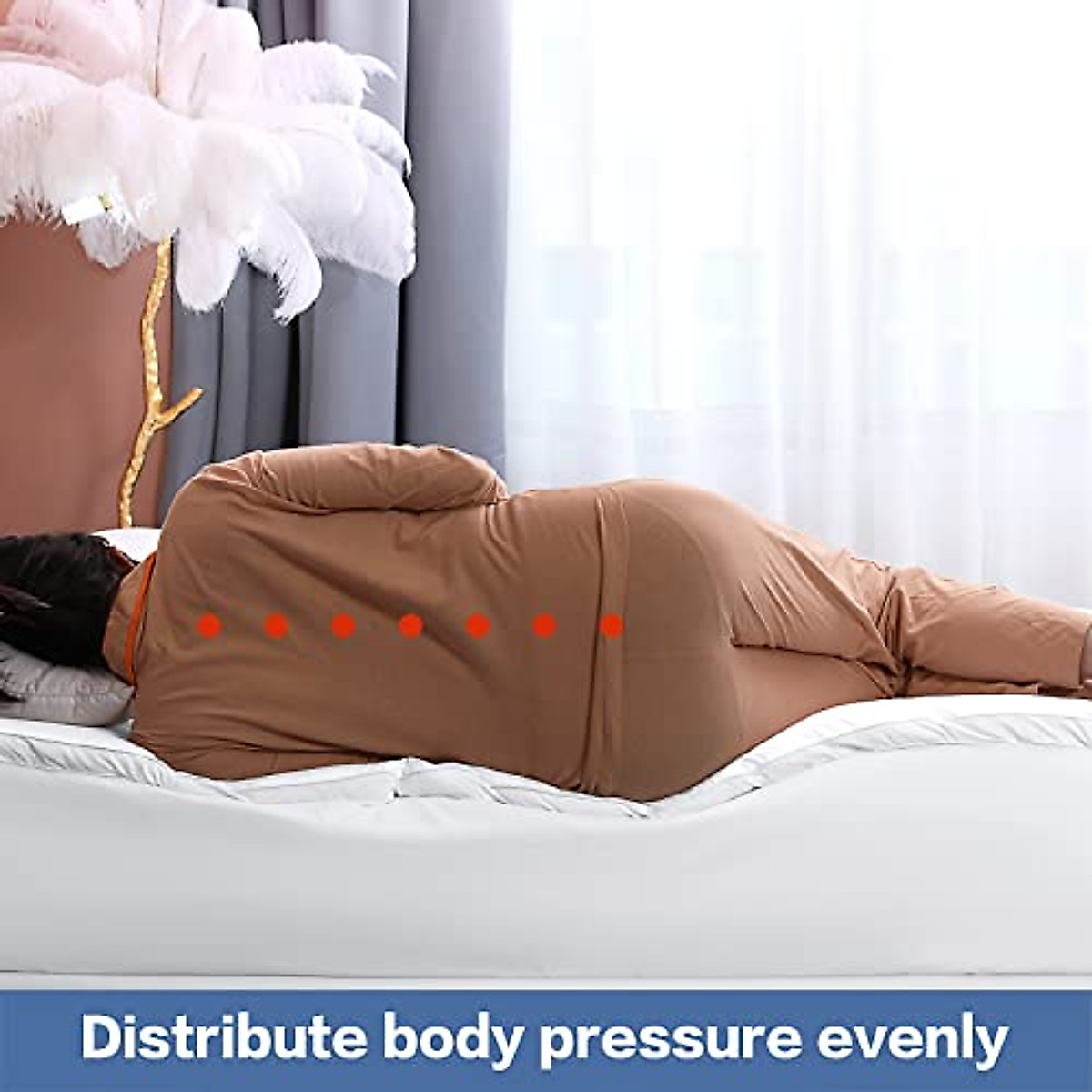 COHOME Queen Size Mattress Topper Extra Thick Cooling Mattress Pad 400TC Cotton Top Plush Down Alternative Fill Pillow Top Mattress Cover with 8-21 Inch Deep Pocket (60x80 Inches, White-Classic)