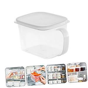 IMIKEYA Airtight Food Storage Container Handles 2-piece Set Home Food Containers Dry Food Can Kitchen Snack Box Plastic