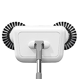 Hand Push Sweeper - Home Sweeping Mopping Machine Vacuum Cleaner Sweep Carpet and Floor Sweeper with Dual Rotating System 2 Corner Edge Brushes Cleaning Sweeper Tool Sweeping Robot