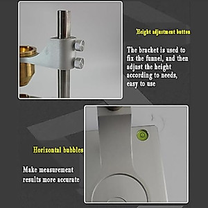 XDTKJDZ Hall Flow Meter, 2-in-1 Powder Bulk Density Meter Flow Tester, Funnel Aperture 2.5 MM/5.0 MM Brass Funne, Adjust Height, for Metal Powder and Non-Metallic Powder