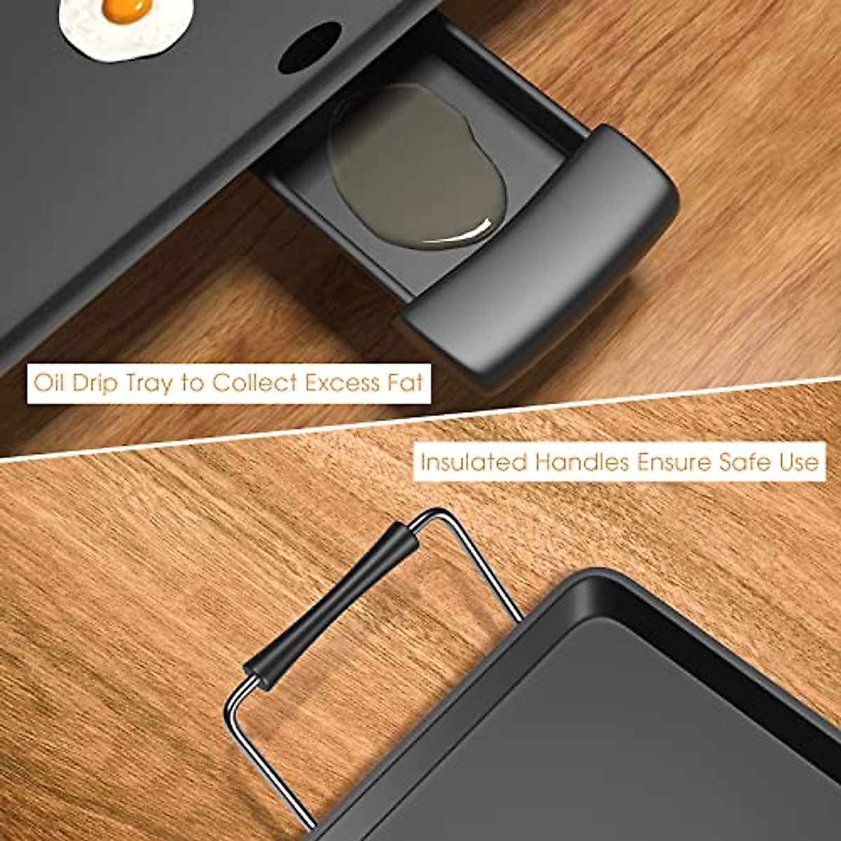 MEDIMALL 35 Inch Electric Griddle Nonstick, 2000W Teppanyaki Flat Top Grill Extra Large Cooking Surface, Indoor Outdoor Pancake Griddle Skillet w/Adjustable Temperature for Hosting Party, Camping, BBQ