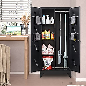 VASAAOSD Garage Storage Cabinet and Locker,Metal Storage Cabinet and Office Storage,Cabinets for Storage with Doors,Wardrobe Cabinet and Locking Cabinet for Kichen,Home,Office