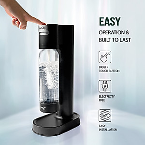 APEC Sparkle Home Soda Maker - Quickly Carbonates Water to Make Any Drink Fizz Into Bubbly Soda/Water, Premium 0.8L PET Bottle (CO2 Cylinder NOT Included)