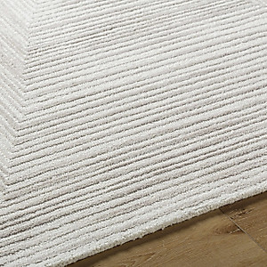 BoutiqueRugs Zabel Contemporary Area Rug - Light Silver, Warm Gray - 6' x 9'