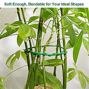 Soft Plant Wire, 65.6' Reusable Rubber Twist Ties Heavy Duty Garden Wire for Plants, Soft Twist Plant Tie to Support Plant Vines, Stems & Stalks and for Home Organization (65.6 feet/3.5mm Diameter)