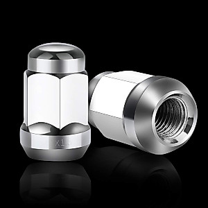 Chrome Lug Nuts - 12x1.5 Closed End Bulge Acorn Lug Nuts - Cone Seat - 19mm Hex Wheel Lug Nuts Compatible for 2009-2019 Ford Escape, 2012-2019 Ford Focus, 2009-2019 Ford Fusion, Pack of 20 Pcs