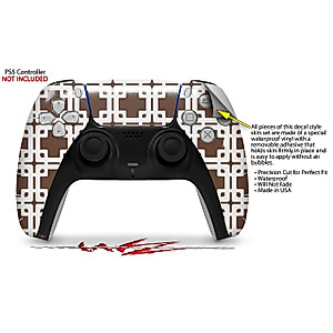 WraptorSkinz Skin Wrap compatible with Sony PS5 DualSense Controller Boxed Chocolate Brown (CONTROLLER NOT INCLUDED)