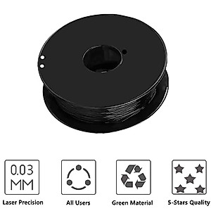 BigcaseTech 0.8KG Spool TPU Filament，95A TPU 3D Printer Filament,1.75mm, Flexible Soft Filament, Dimensional Accuracy +/- 0.03 mm for Comgrow Creality ELEGOO ANYCUBIC etc. 3D Printer(Black TPU)