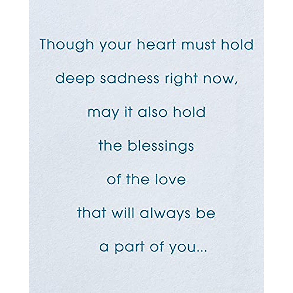 American Greetings Religious Sympathy Card (Faith, Hope, and Love)