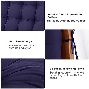 MUVLUS Indoor/Outdoor Bench Cushion, 59"x39.3" Swing Cushion Wicker Seat Cushions,Lounger Garden Furniture Patio Lounger Bench Seat Cushions (Gray)