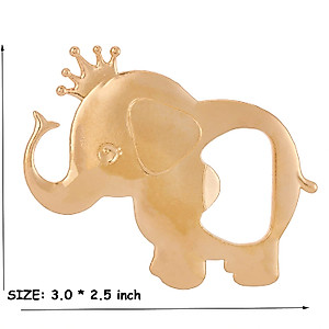 PARTYGOGO 24 Pack Elephant Theme Baby Showers Party Favors Bottle Opener Party Favor for Guests Elephant Bottle Opener Girl Baby Shower Souvenirs Birthday Bridal Shower Wedding Favor Gift (Blue, 24)