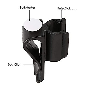 Alovexiong 2 Pack Golf Putter Clip Golf Bag Clip on Putter Clamp Holder Golf Putter Clip Organizer Ball Marker for Golf Accessories