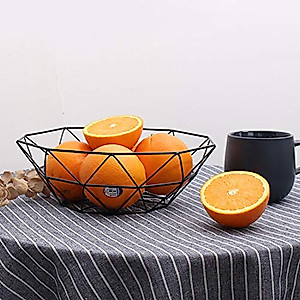 Fruit Stand Vegetables Serving Bowls Basket Holder for Kitchen Counter,Table Centerpiece Decorative,Countertop,Home Decor,Metal Iron Wire,Modern Stylish Rack for Banana,Fresh Veggie,Orange,Buffet,Eggs