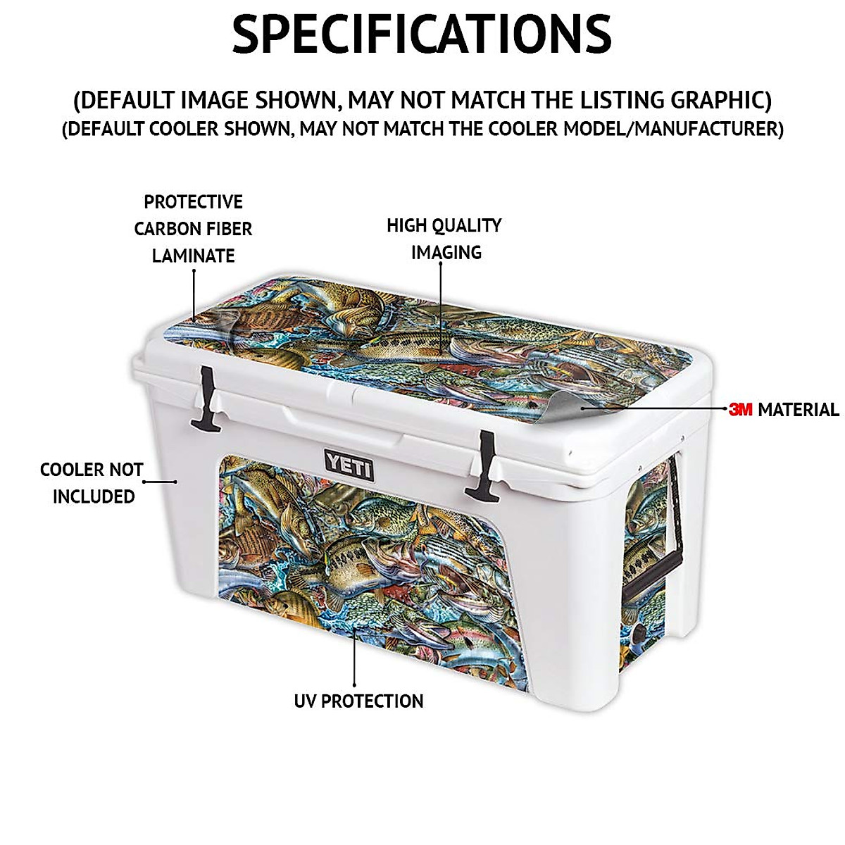 MightySkins Carbon Fiber Skin Compatible with Yeti Roadie 60 Wheeled Cooler - Orange Swirl | Protective, Durable Textured Carbon Fiber Finish | Easy to Apply and Change Style | Made in The USA