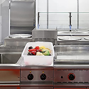 Parlynies 4-Pack 25 L Commercial Bus Box/Tote Box, Plastic Utility Bus Tub, White