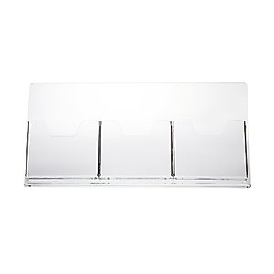 Source One Deluxe Clear Acrylic Countertop Greeting Card Display 1 & 3 Pockets Available (1, 3 Pocket)