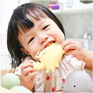 Tikiri Toys Ocean Buddies Crab Natural Rubber Rattle (Yellow)