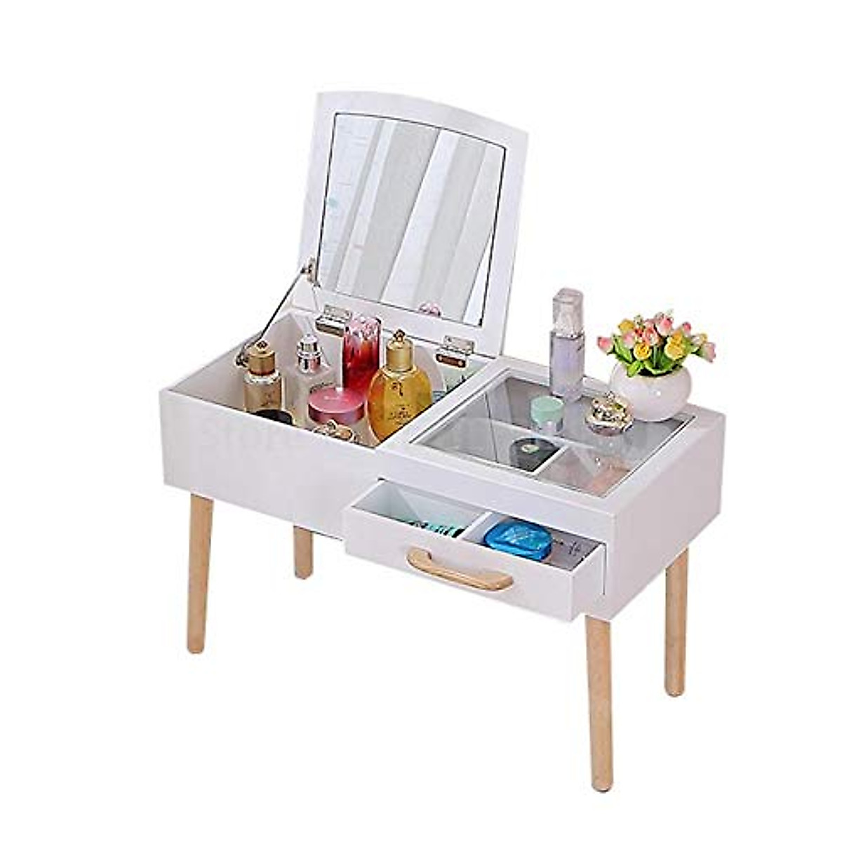 QJPAXL Nordic Window Economical Multi-Functional Small Apartment Bedroom Dressing Table Simple Dressing Table