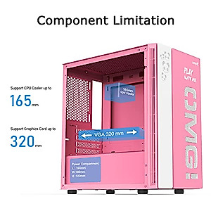 SZD S590 Gaming pc case (Pink)