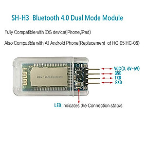 DSD TECH SH-H3 Bluetooth Dual Mode Module for Arduino Compatible with iPhone and Android Phone Replacement of HC-05 HC-06