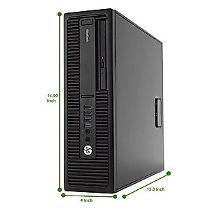 HP 800 G2 SFF Computer PC Intel Core i7 Processor, [ 16GB Ram, 256GB SSD + 1TB HDD ] Wireless WiFi New 27 Inch 4k Gaming Monitor, AMD Radeon RX-550 4GB GDDR5 Graphics, Windows 10 (Renewed)