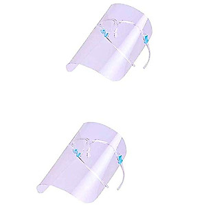 VWMYQ PCS Face Shield Protector, Clear, 2 Sets per Pack