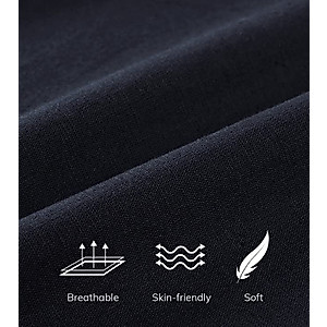 JMIERR Mens Casual Linen Pants Loose Fit Straight Legs Lightweight Elastic Waist Drawstring Trousers Summer Beach Yoga Pant Baggy US 34(M) Blue