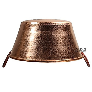 Kitchen & Restaurant Supplies Cazo de Cobre Puro 21" para Carnitas Hanging Classic Traditional Tacos Pure 100% Copper Mexico