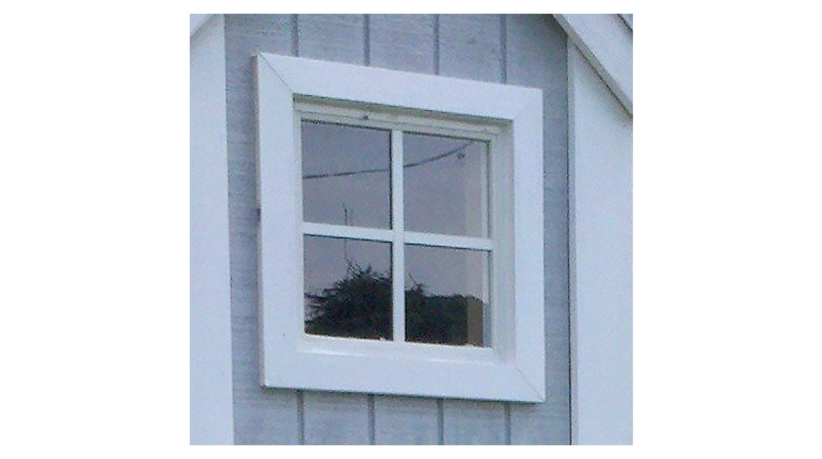 Square Shed Window 12" x 12" White Flush Mount | Durable, Easy Install