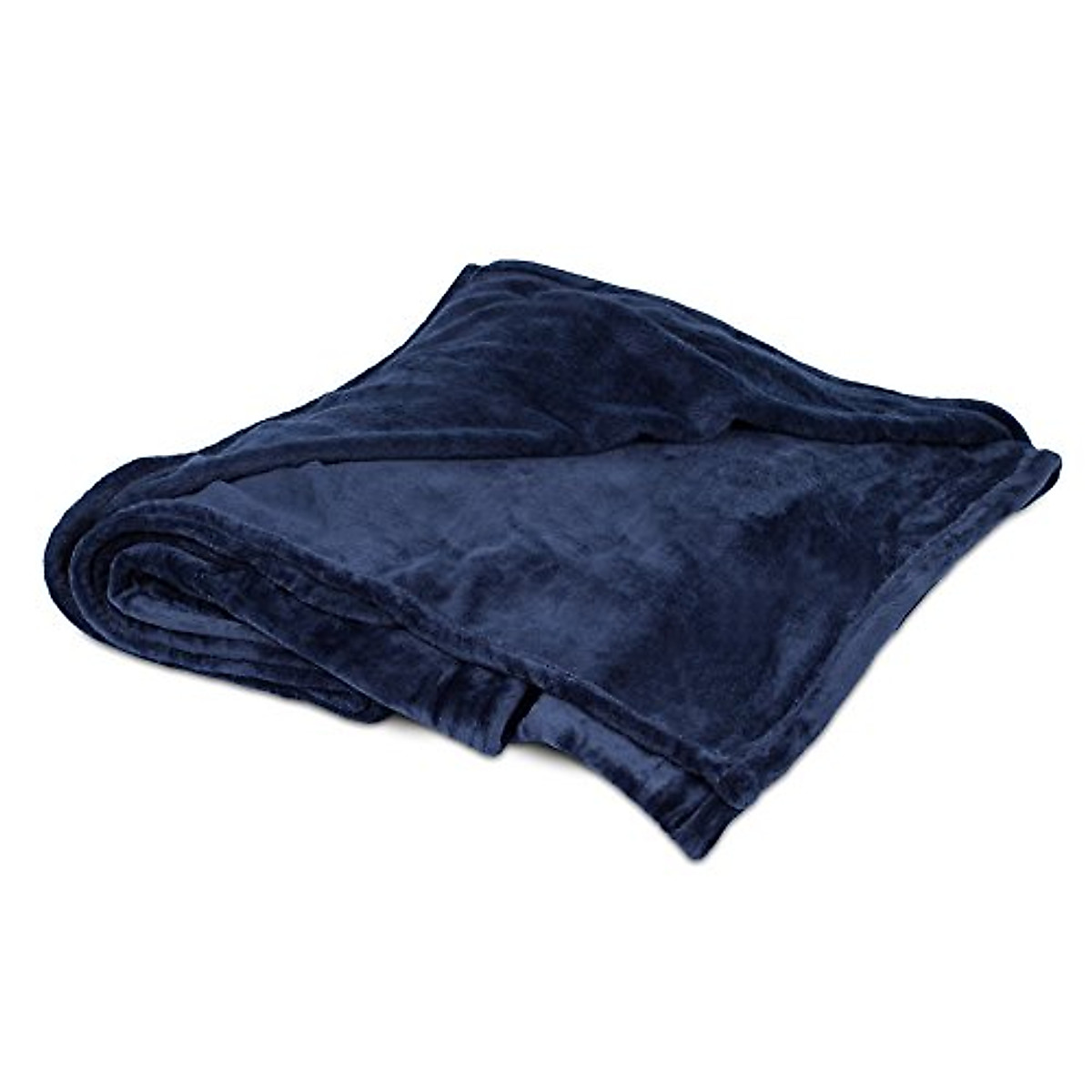 BIRDROCK HOME Internet’s Best Plush Throw Blankets - Navy (Blue) - Ultra Soft Couch Blanket - Light Weight Sofa Throw - 100% Microfiber Polyester - Easy Travel - Queen Full Bed - 90 x 90