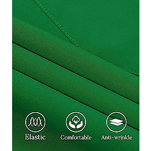 Mens Dress Shirt Slim Fit Long Sleeve Button Down Shirt Suit Wear No Tuck Green Medium Camisas De Vestir para Hombre