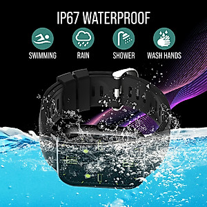 Chronex Smart Watch Fitness Tracker with Heart Rate Blood Oxygen Blood Pressure Sleep Monitor 200 Sports Modes Step Calories Health Trackers IP67 Waterproof for Android iPhone Women Men