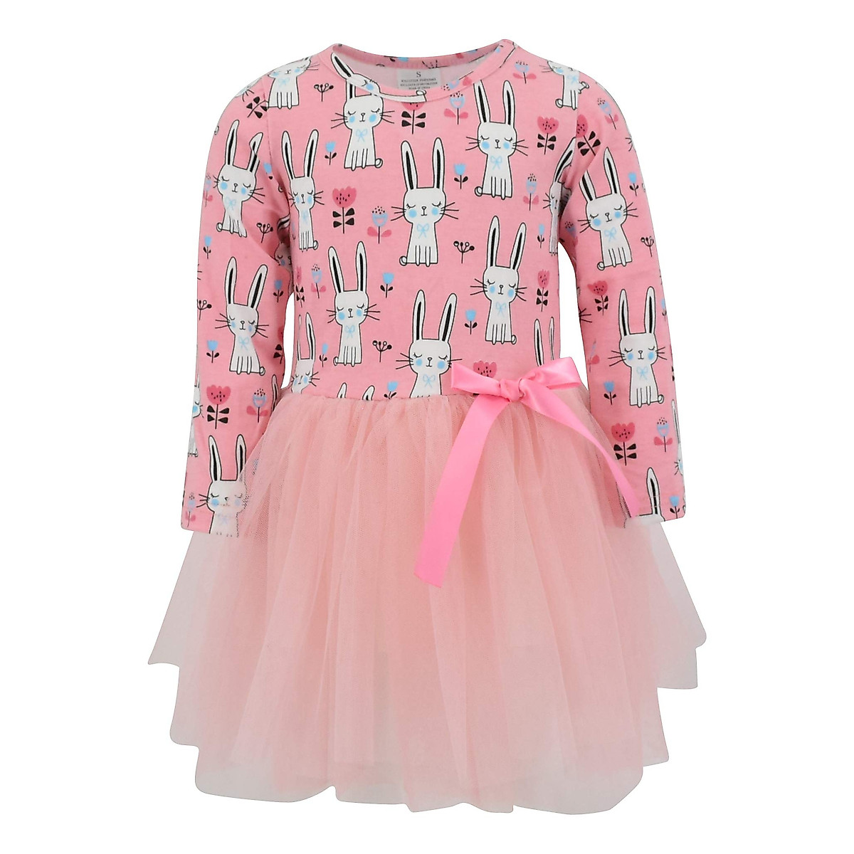 Girls Long Sleeve Tulle Tutu Dresses for Kid and Toddler Pink 6 Years