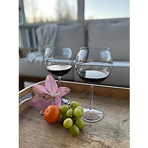 Floating Wine Glasses for Pool (18 Oz | Set of 2) That Float | Shatterproof Poolside Wine Glasses | Floating Cup | Beach Glass | Outdoor Tritan Plastic Wine Glasses with Stem